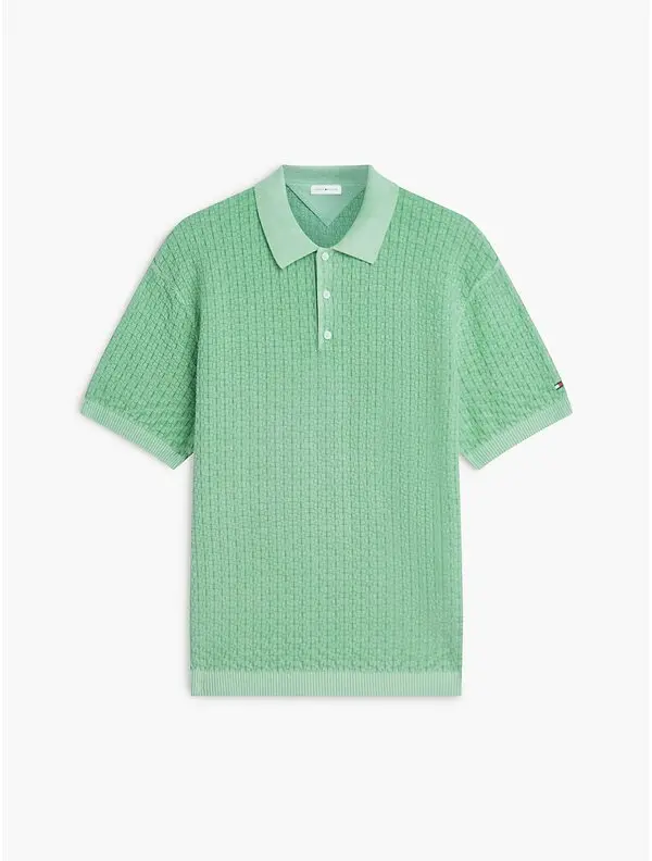 Tommy Hilfiger Relaxed Fit Garment-dyed Sweater Polo
