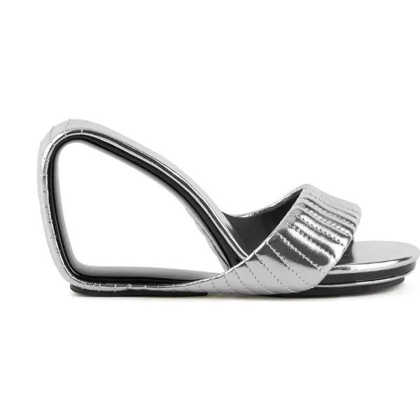United Nude Mobius Hi Puffier Sandals - Silver Puffier
