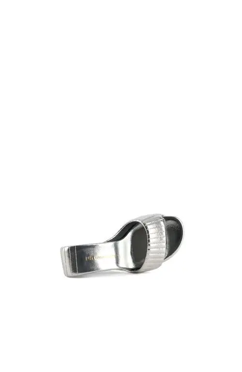 United Nude Mobius Hi Puffier Sandals - Silver Puffier