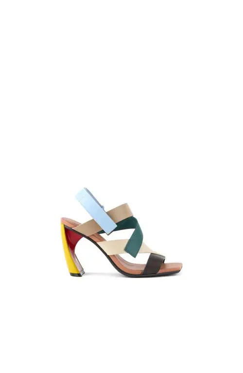 United Nude Zuma Straps Hi Sculptural Heel Sandals - Malmo