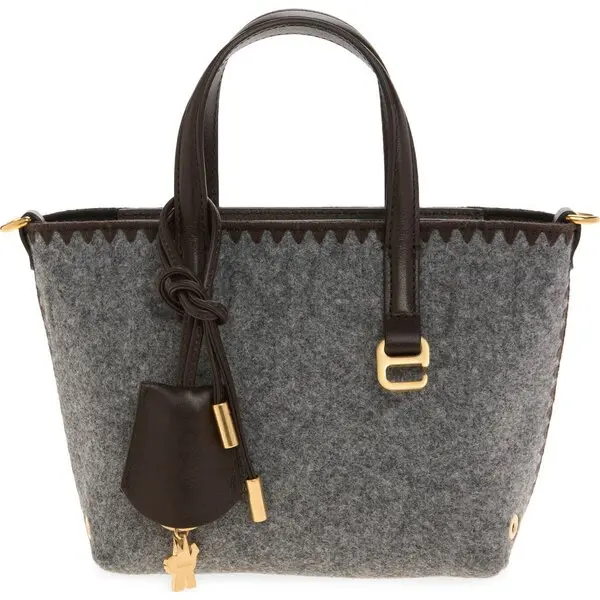 Moncler Very Micro Felt Tote Bag - Grey