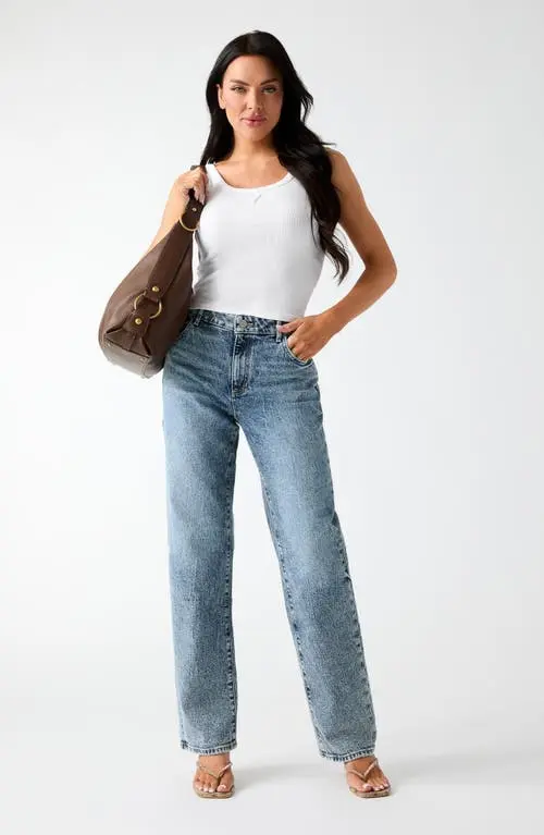 Guess Gaia Low Rise Straight Leg Jeans - Skh1-open