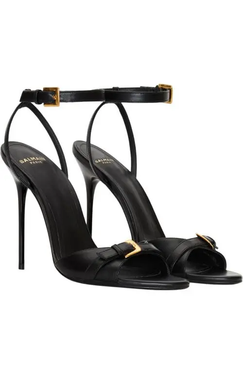 Balmain Anthem Smooth Leather Sandals