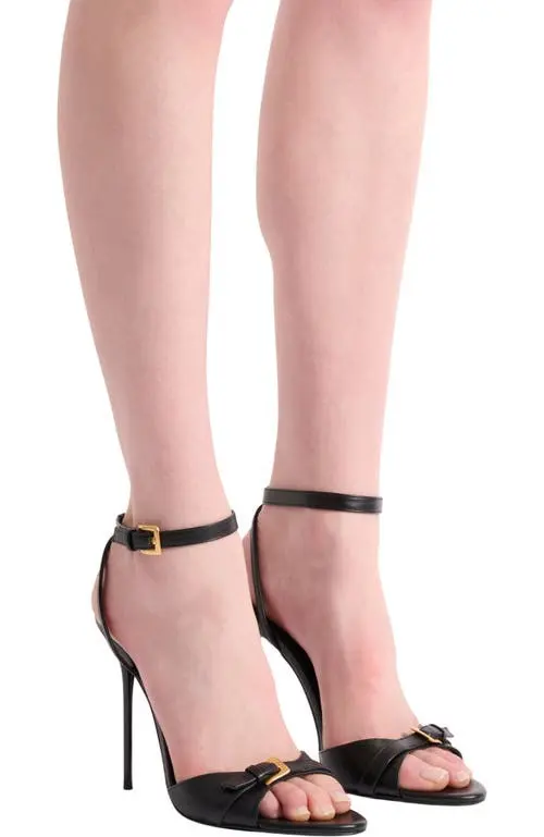 Balmain Anthem Smooth Leather Sandals
