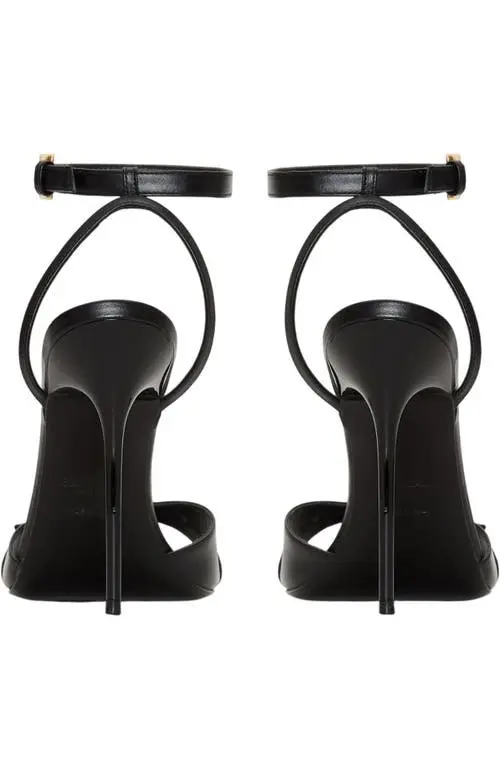Balmain Anthem Smooth Leather Sandals