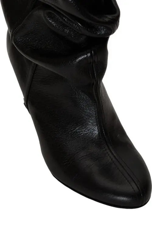 Balmain No Wedge Textured Leather Ankle Boots