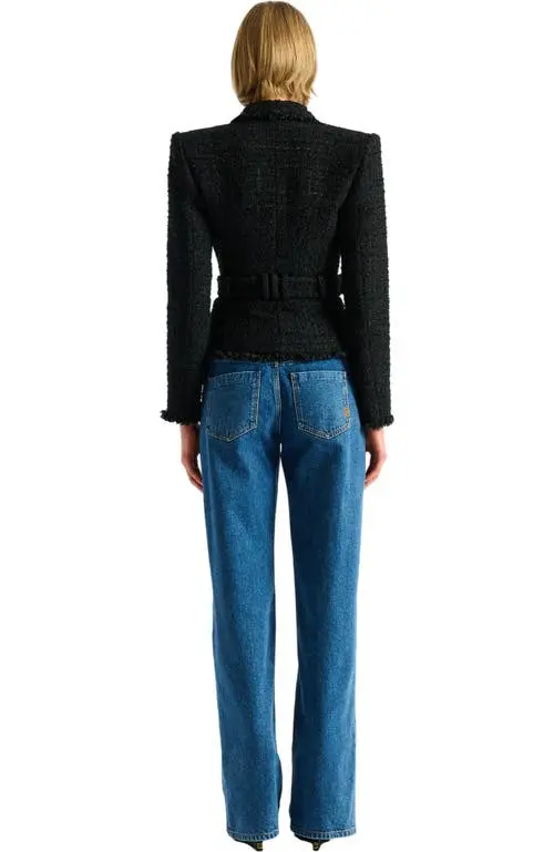 Balmain Belted Tweed Jacket