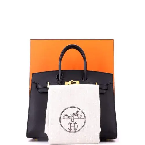 Hermès Birkin Sellier Bag Black Madame With Gold Hardware 25