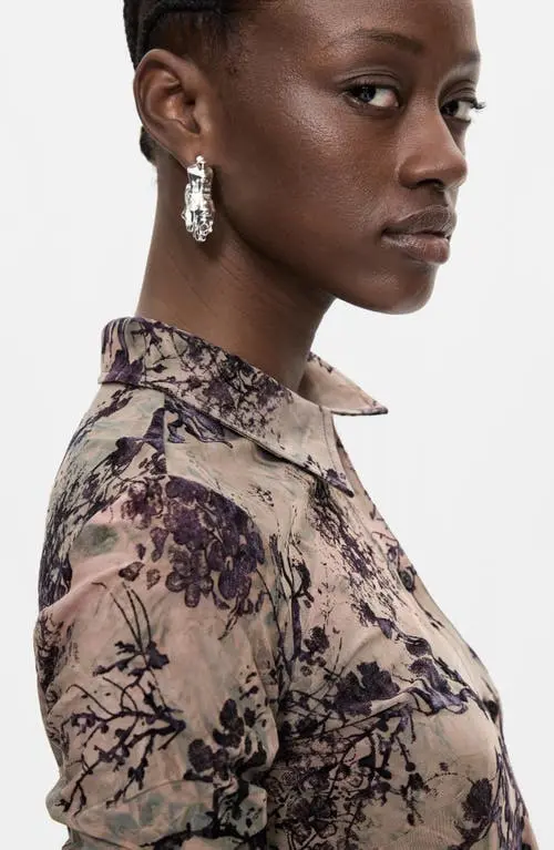 Desigual Print Stretch Button-up Shirt
