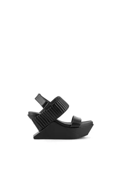 United Nude Delta Wedge Puffier Sandals - Black