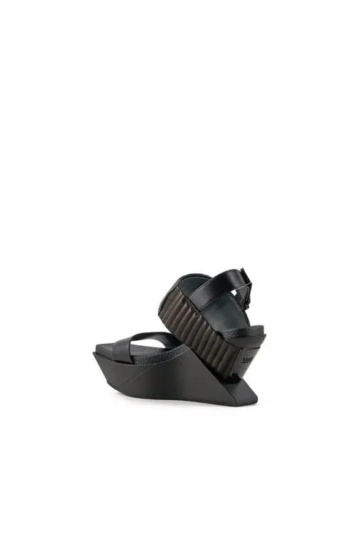 United Nude Delta Wedge Puffier Sandals - Black