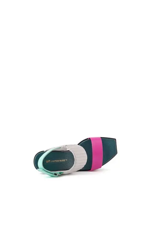 United Nude Delta Wedge Puffier Sandals - Fuchsion