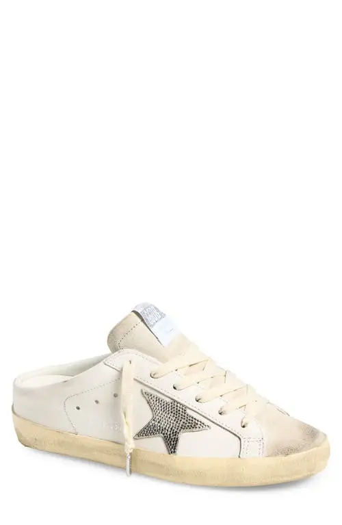 GOLDEN GOOSE Super-star Sabot Mule Sneaker - White/grey