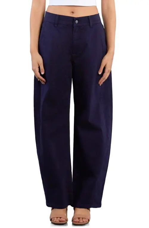 WASH LAB DENIM Sweetheart Stripe Barrel Leg Jeans - Eclipse