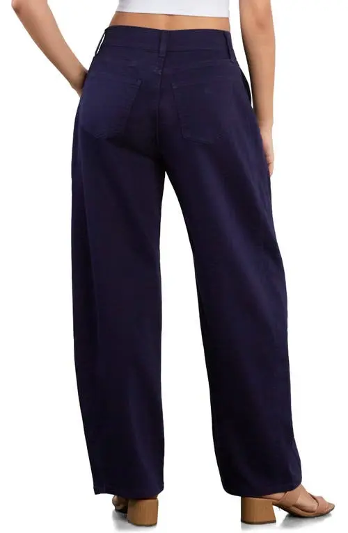 WASH LAB DENIM Sweetheart Stripe Barrel Leg Jeans - Eclipse