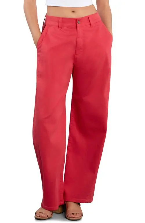 WASH LAB DENIM Sweetheart Stripe Barrel Leg Jeans - Teaberry