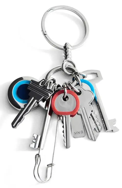 Mango Assorted Keyring With Evil Eye Charm - Silver