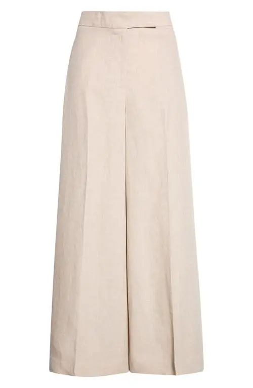 REISS Kit Wide Leg Linen Pants - Neutral