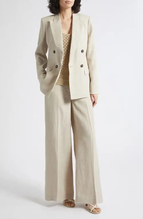 REISS Kit Wide Leg Linen Trousers