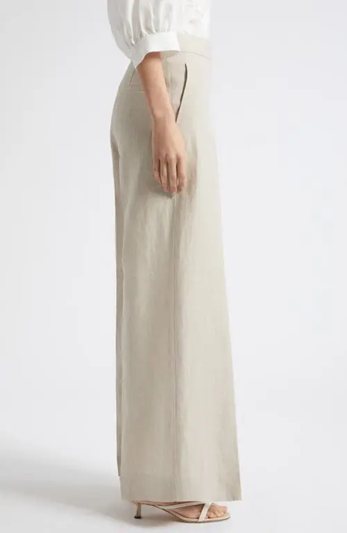 REISS Kit Wide Leg Linen Trousers
