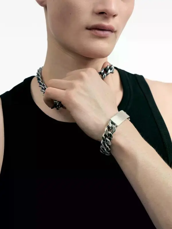 MAISON MARGIELA Brass Curb-link Chain Bracelet - Silver