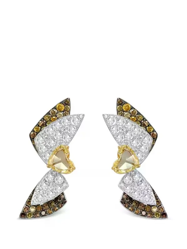 HYT JEWELRY Diamond Heart Earrings - Silver