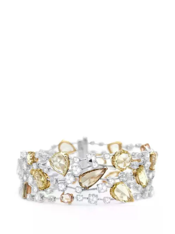 HYT JEWELRY Diamond And Rose-cut Diamond Bracelet - Silver