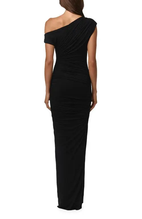Naked Wardrobe Off-the-shoulder Ruched Maxi Dress - Black