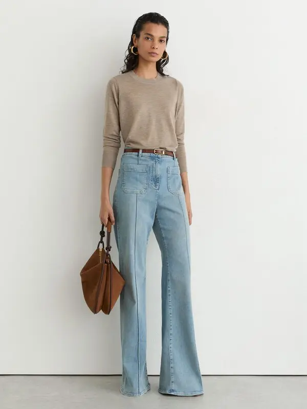 REISS Merino Wool Crew-neck Jumper