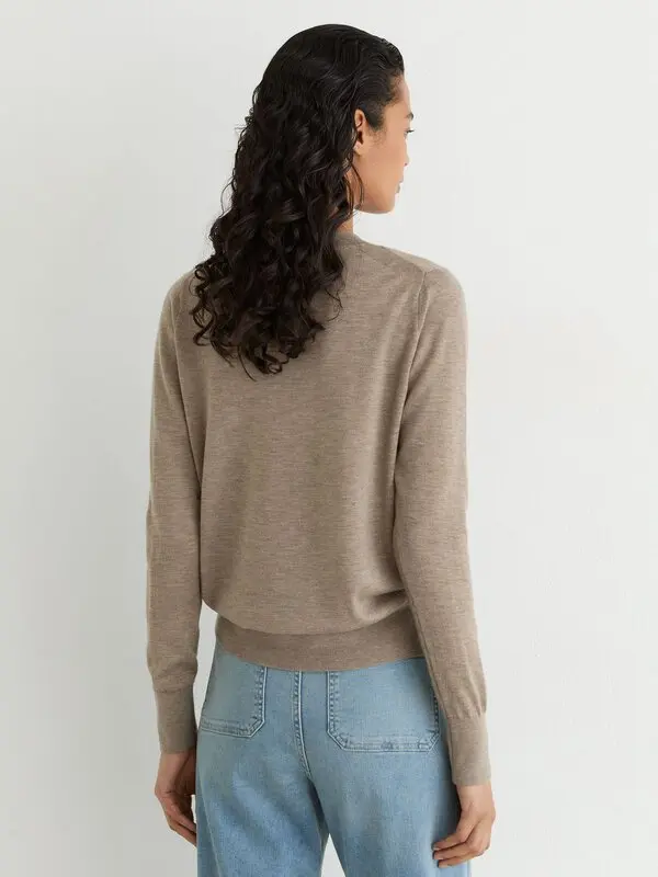 REISS Merino Wool Crew-neck Jumper