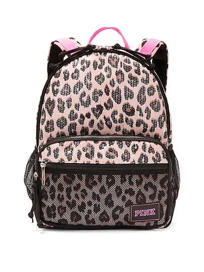 Pink Sequin Canvas Backpack