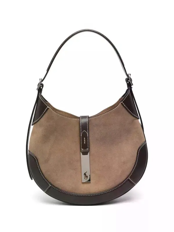 Polo Ralph Lauren Panelled Suede Shoulder Bag - Neutrals