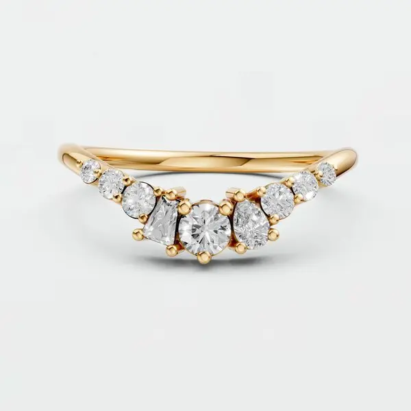 AYA FINE JEWELRY 18k Gold Diamond Cluster Ring - Yellow