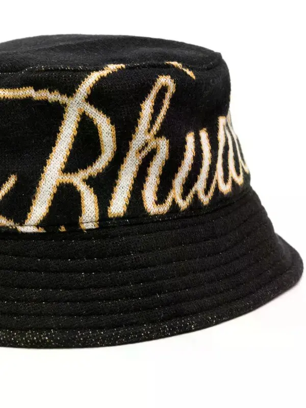Rhude Script Bucket Hat - Black
