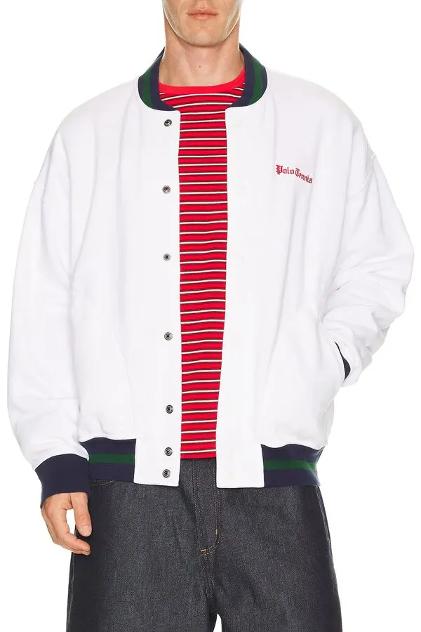 Polo Ralph Lauren Tennis Baseball Jacket - White