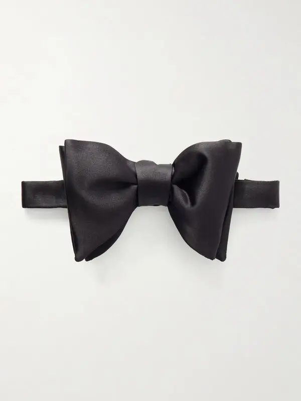 TOM FORD Silk-satin Bow Tie - Black