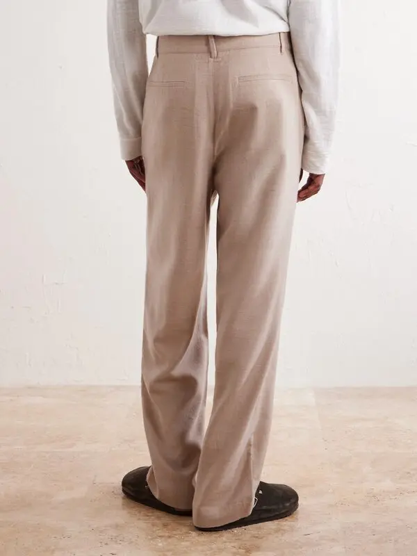 THE ELDER STATESMAN Cashmina Slacker Straight-leg Wool And Cashmere-blend Trousers