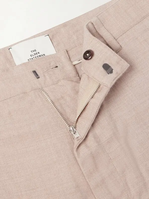 THE ELDER STATESMAN Cashmina Slacker Straight-leg Wool And Cashmere-blend Trousers
