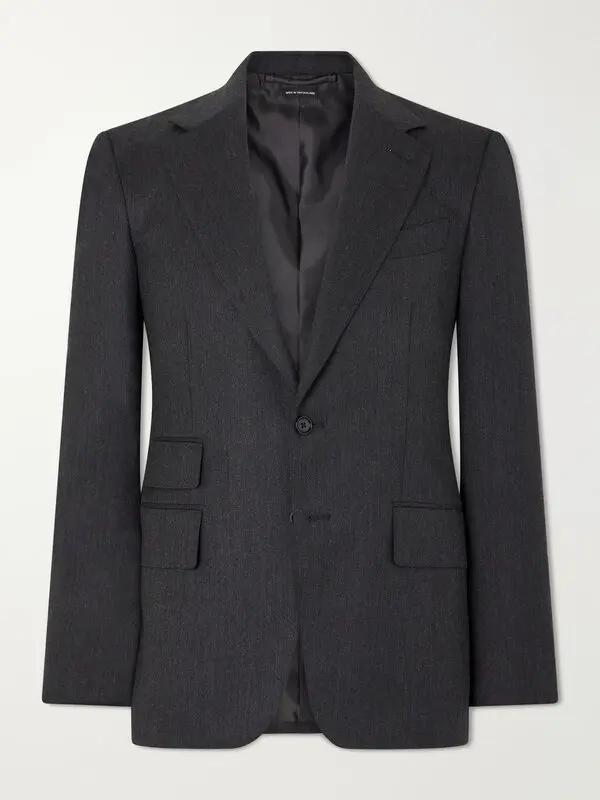 TOM FORD Shelton Wool-twill Suit Jacket - Gray