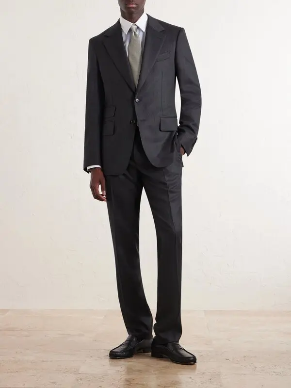 TOM FORD Shelton Wool-twill Suit Jacket - Gray