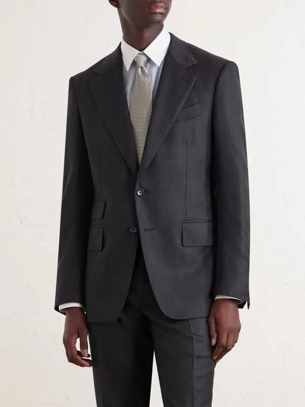 TOM FORD Shelton Wool-twill Suit Jacket - Gray