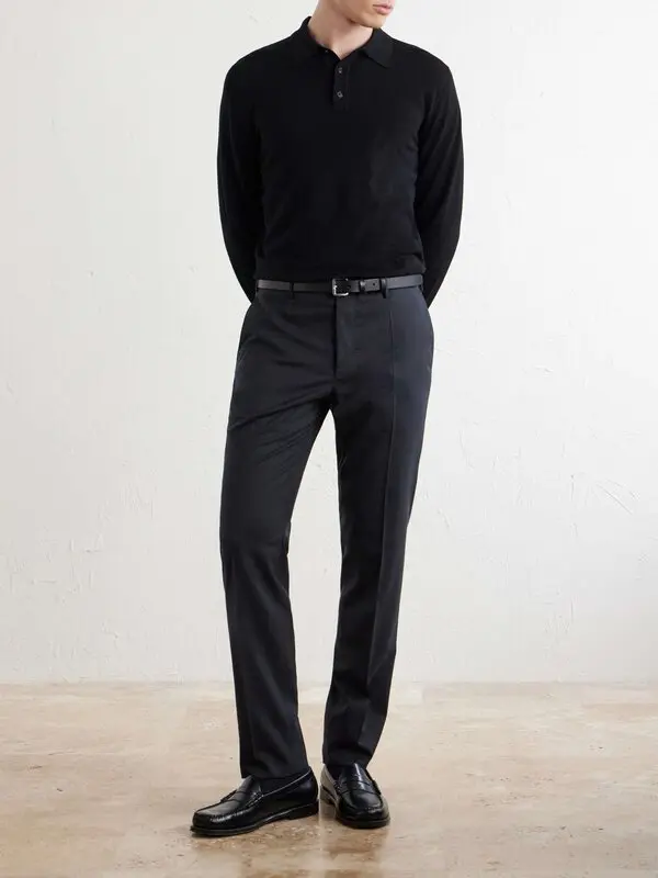 SLOWEAR Straight-leg Wool Suit Trousers