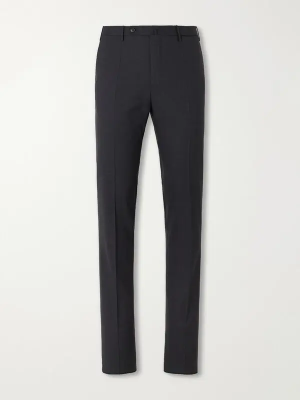 SLOWEAR Straight-leg Wool Suit Trousers - Gray