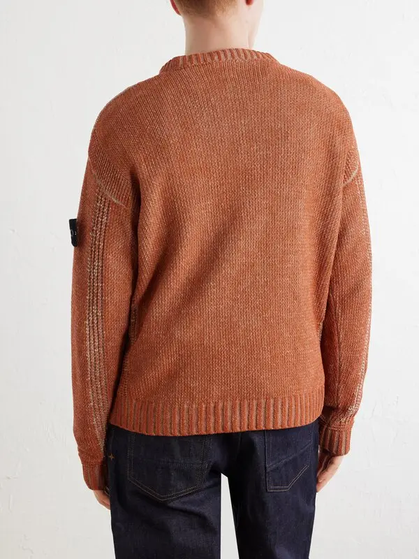 Stone Island Cotton-chenille Mock Neck Sweater