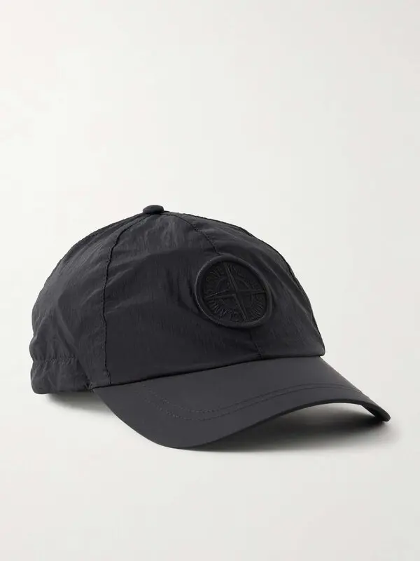 Stone Island Logo-appliquéd Shell Baseball Cap