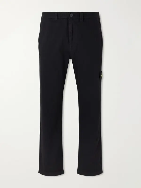 Stone Island Straight-leg Cotton Trousers