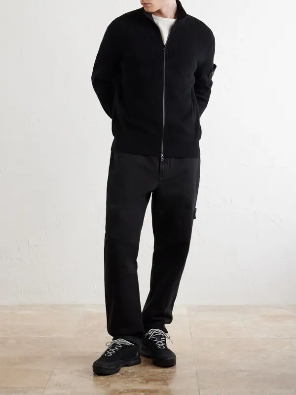 Stone Island Straight-leg Cotton Trousers