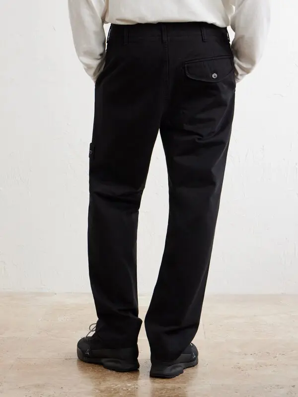Stone Island Straight-leg Cotton Trousers