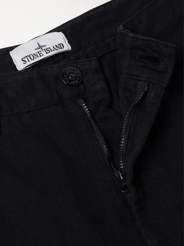 Stone Island Straight-leg Cotton Trousers