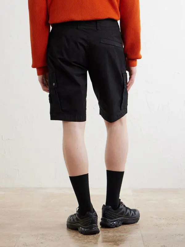 Stone Island Straight-leg Cotton-blend Twill Cargo Shorts